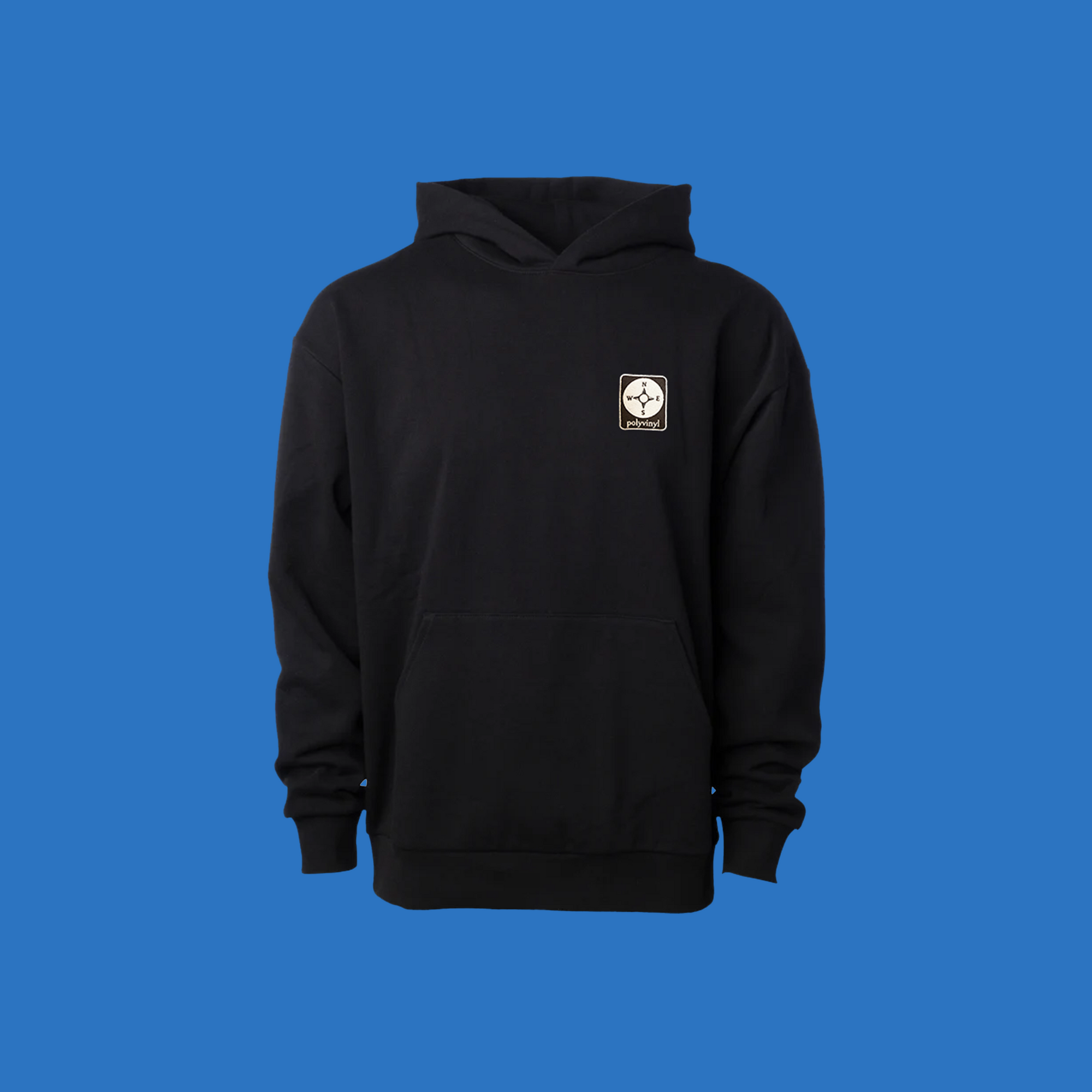 Polyvinyl - Embroidered Compass Logo Hooded Sweatshirt | Polyvinyl ...