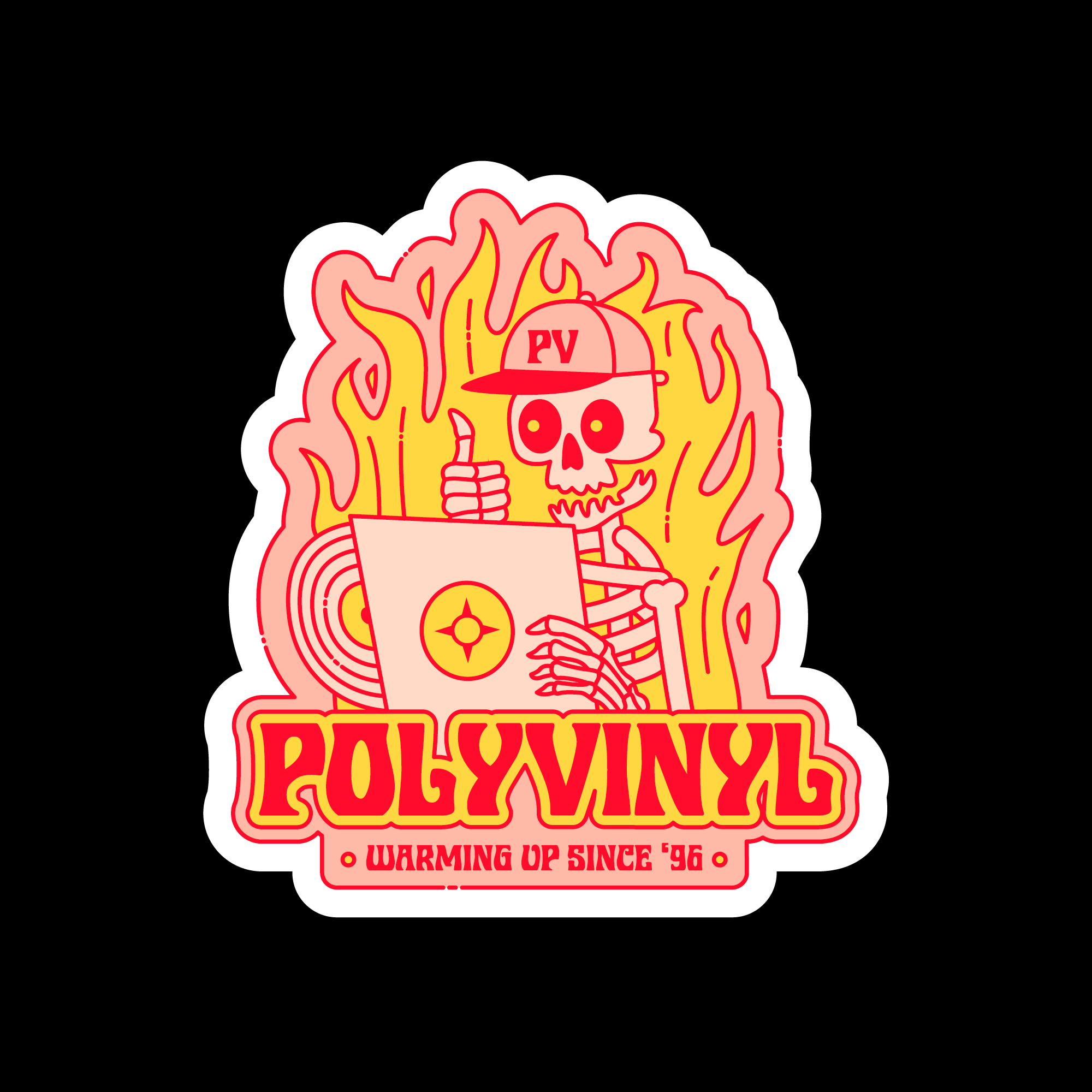 Polyvinyl - Skeleton Sticker (Die-Cut) | Polyvinyl Record Co.